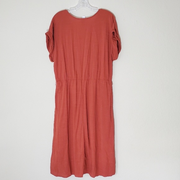 Universal Thread | Dresses | Universal Thread Faux Wrap Orange Dress ...